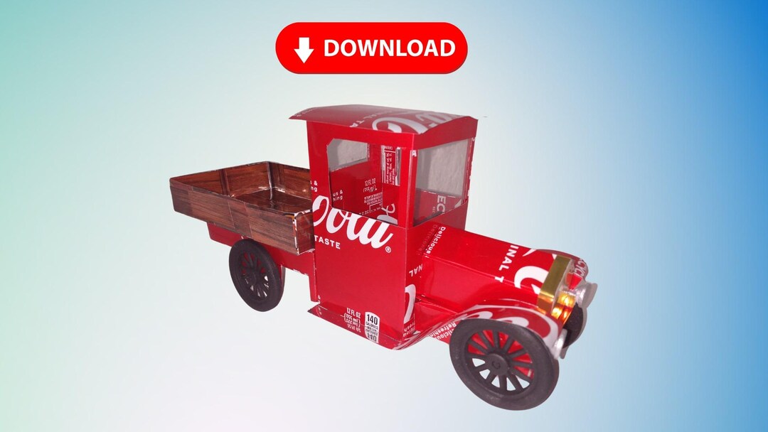 Soda Can Car Ford Model T Truck DIGITAL Pop Can Car PLANS - Etsy