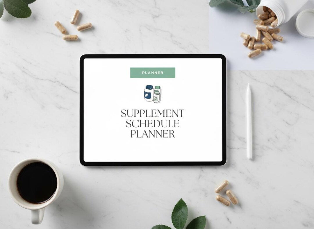 Supplement Schedule Planner | Digital Download | Wellness Tracker ...