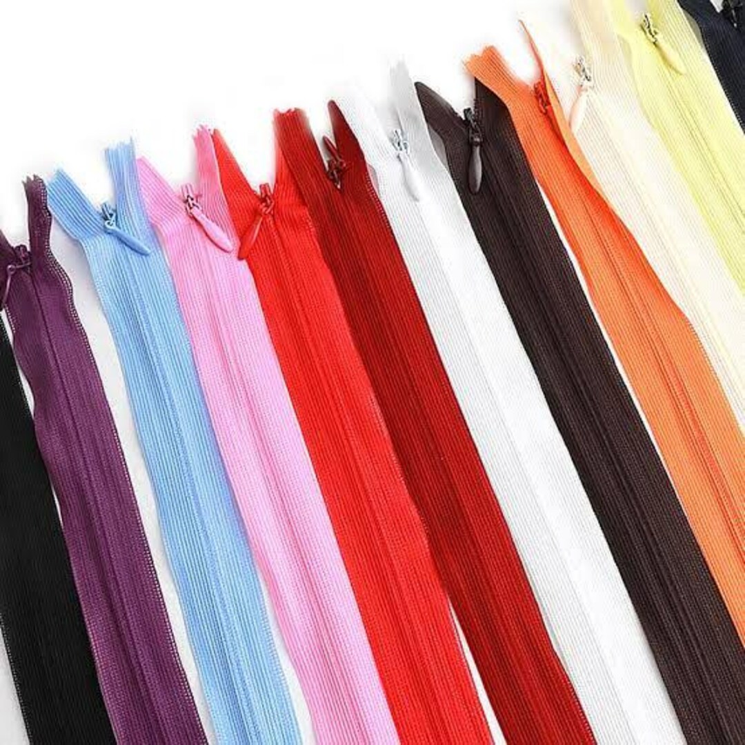 Invisible Zipper, Pack of 10 Zippers - 7" to 40" | 550 Colors | Closed ...