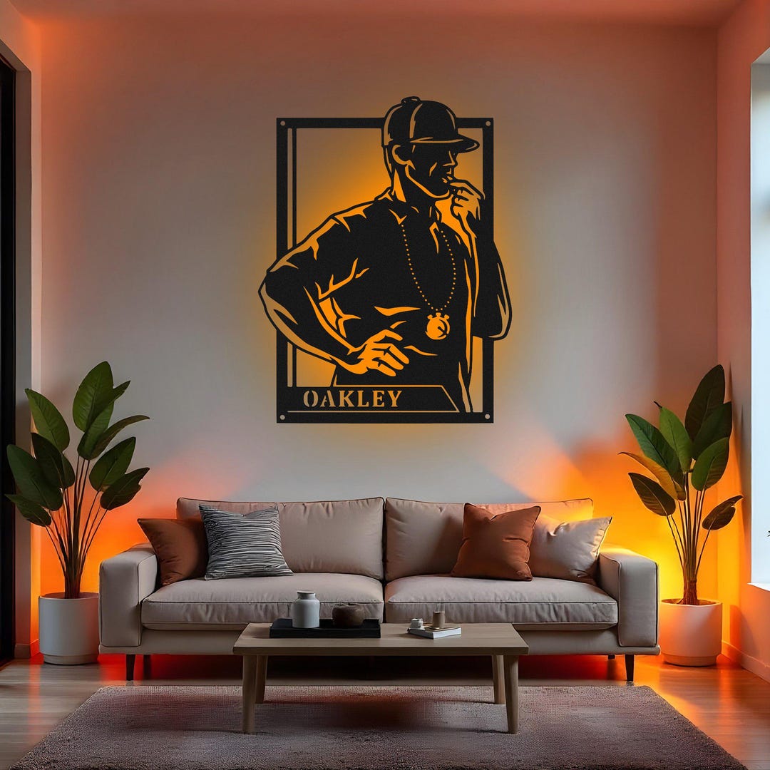 Custom Coach Sign LED Metal Wall Art, Personalized Sports Coach Gift ...