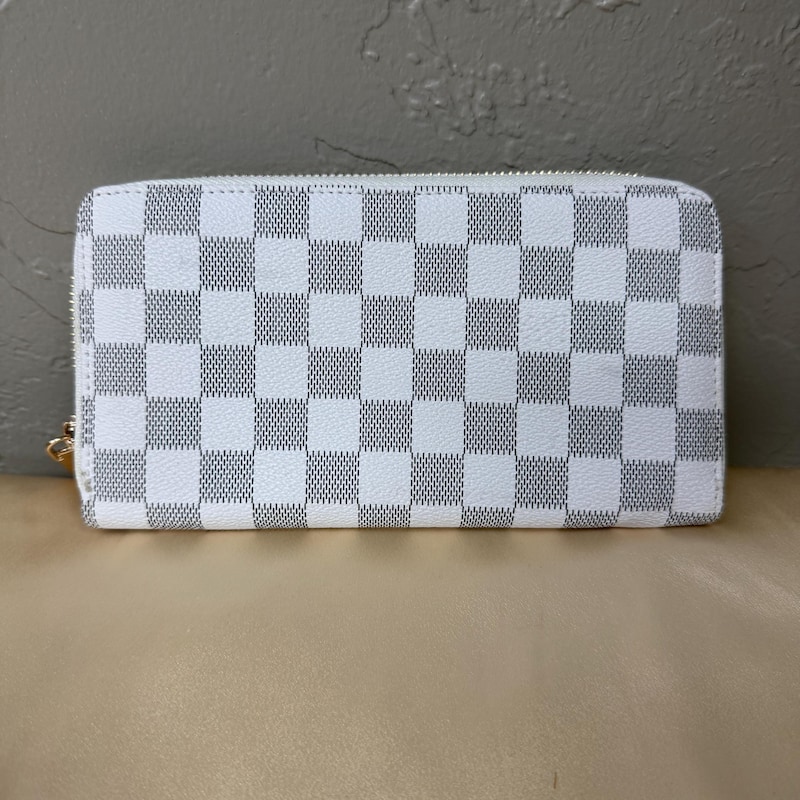 Checkered Wallet - Etsy