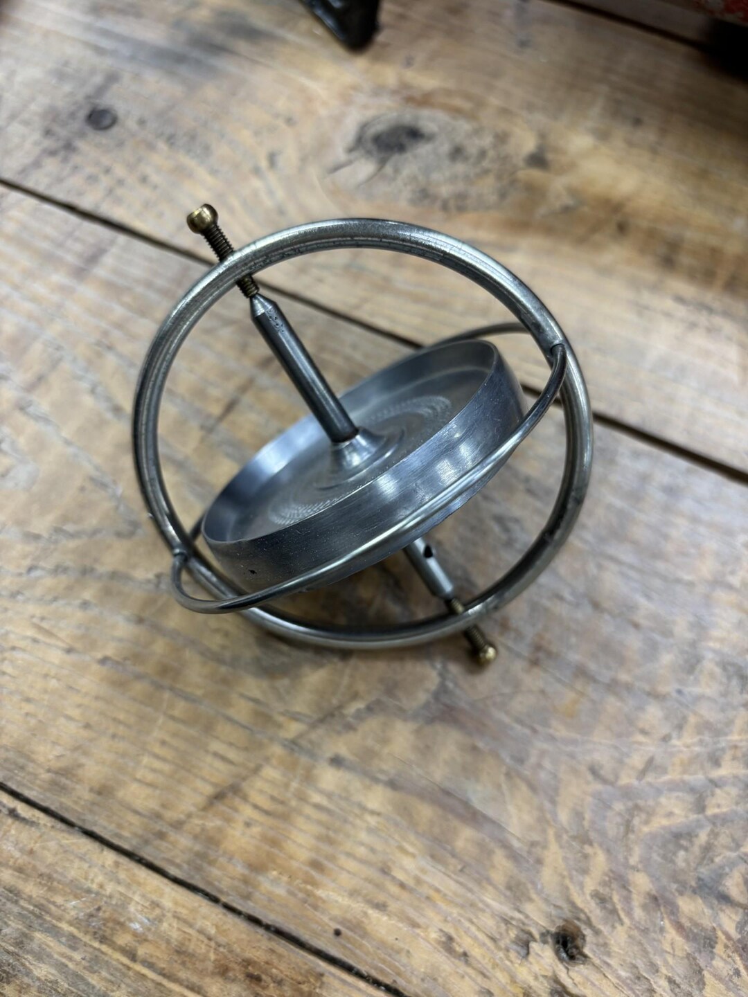 Vintage 1950s Metal Gyroscope Spinning Top - Etsy