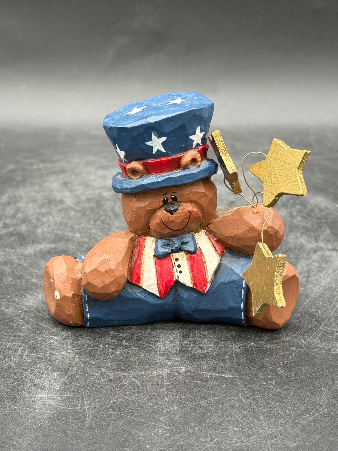 Eddie Walker Patriotic Bear Figurine, Manufactured by Midwest of Cannon ...