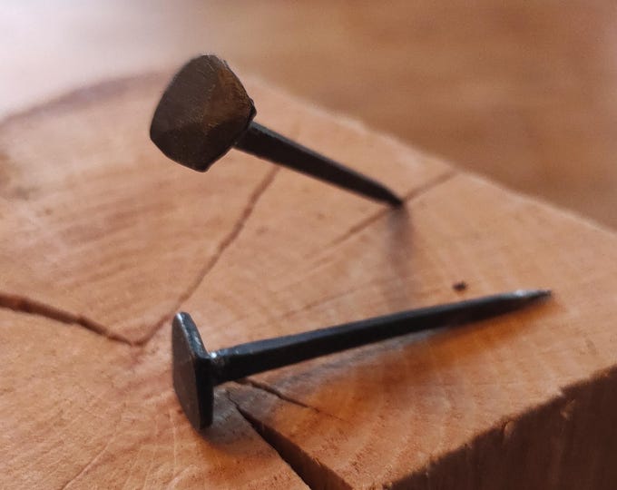 Set of 6 Hand Forged Nails, Blacksmith Made Nails. - Etsy