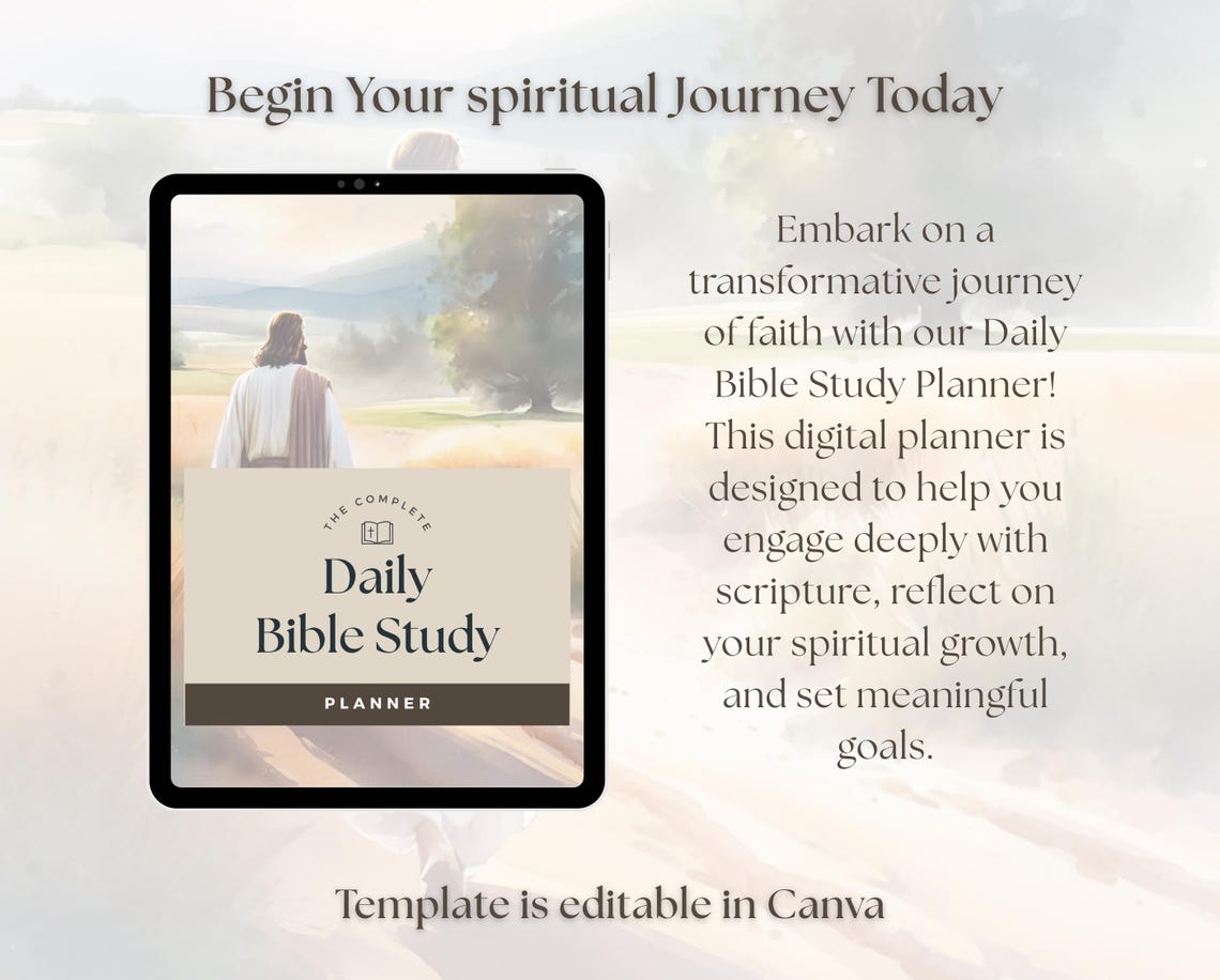 Daily Bible Study Planner: Customizable Spiritual Growth Journal (PDF ...