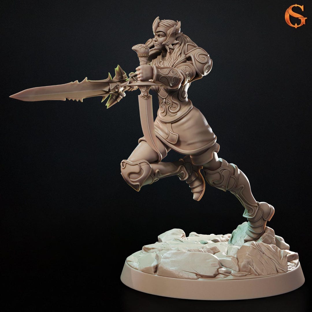 Valkyrie Miniature: Female Hero, D&D Player Character by Solgood - Etsy