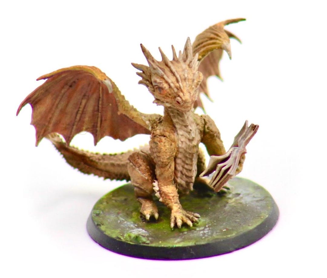 Gold Dragon Wyrmling Miniature: 28mm D&d/pathfinder RPG Mini Kit - Etsy