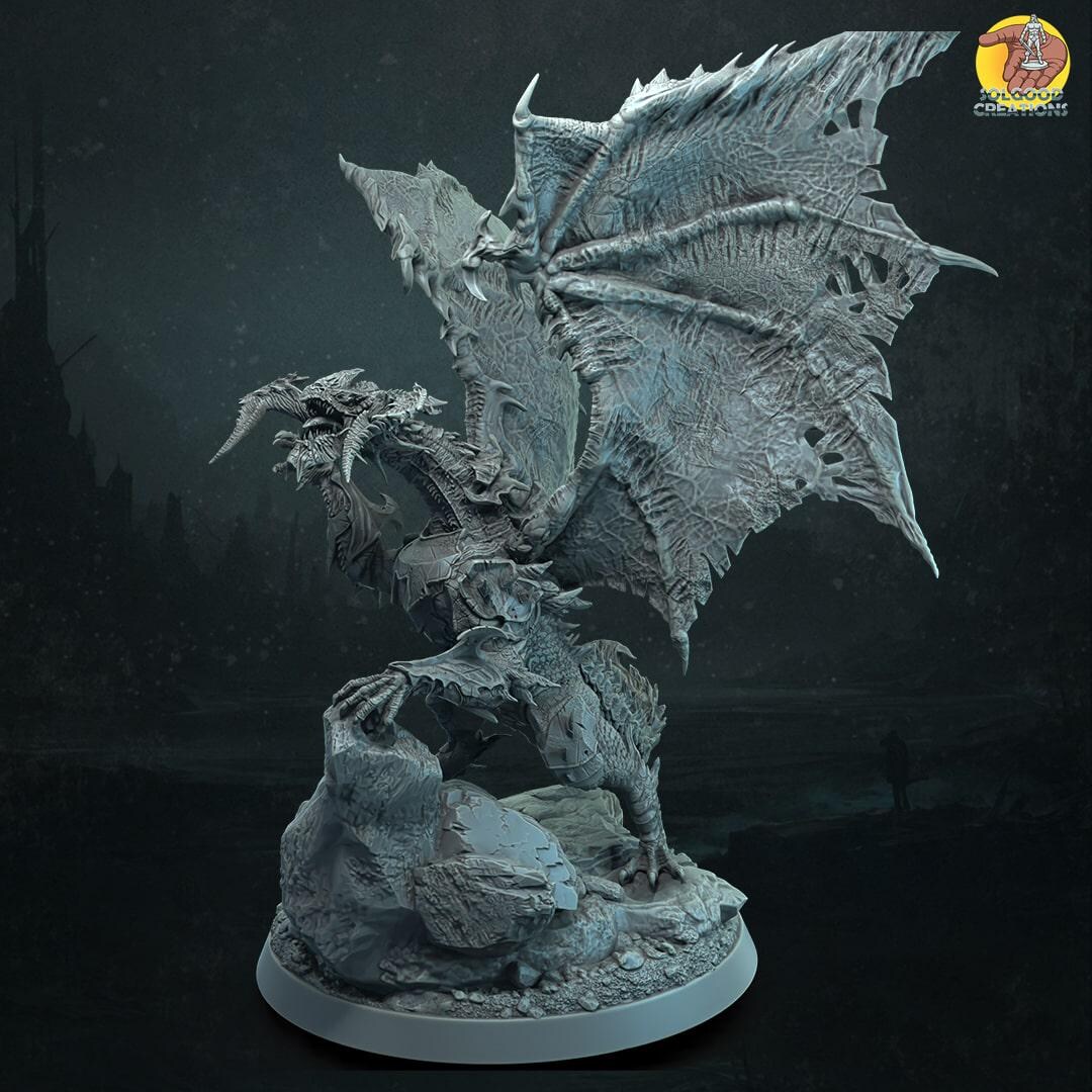 Diabolicathus, Dragon of Hell Miniature: 10K Resin RPG Model - Etsy