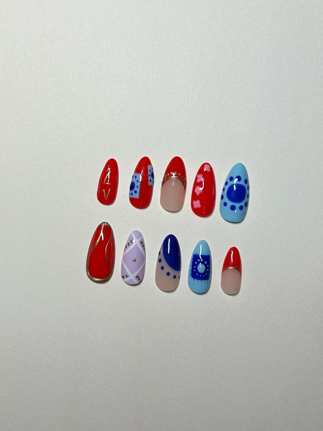 One Piece Inspired Press On/false Nails - CUSTOM SIZING - Etsy