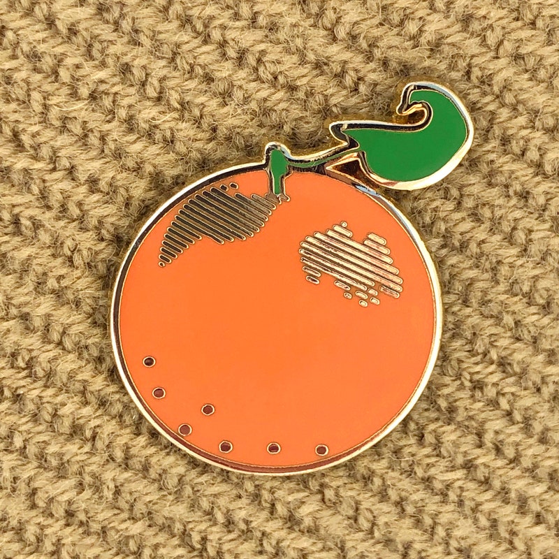 Orange Brooch - Etsy