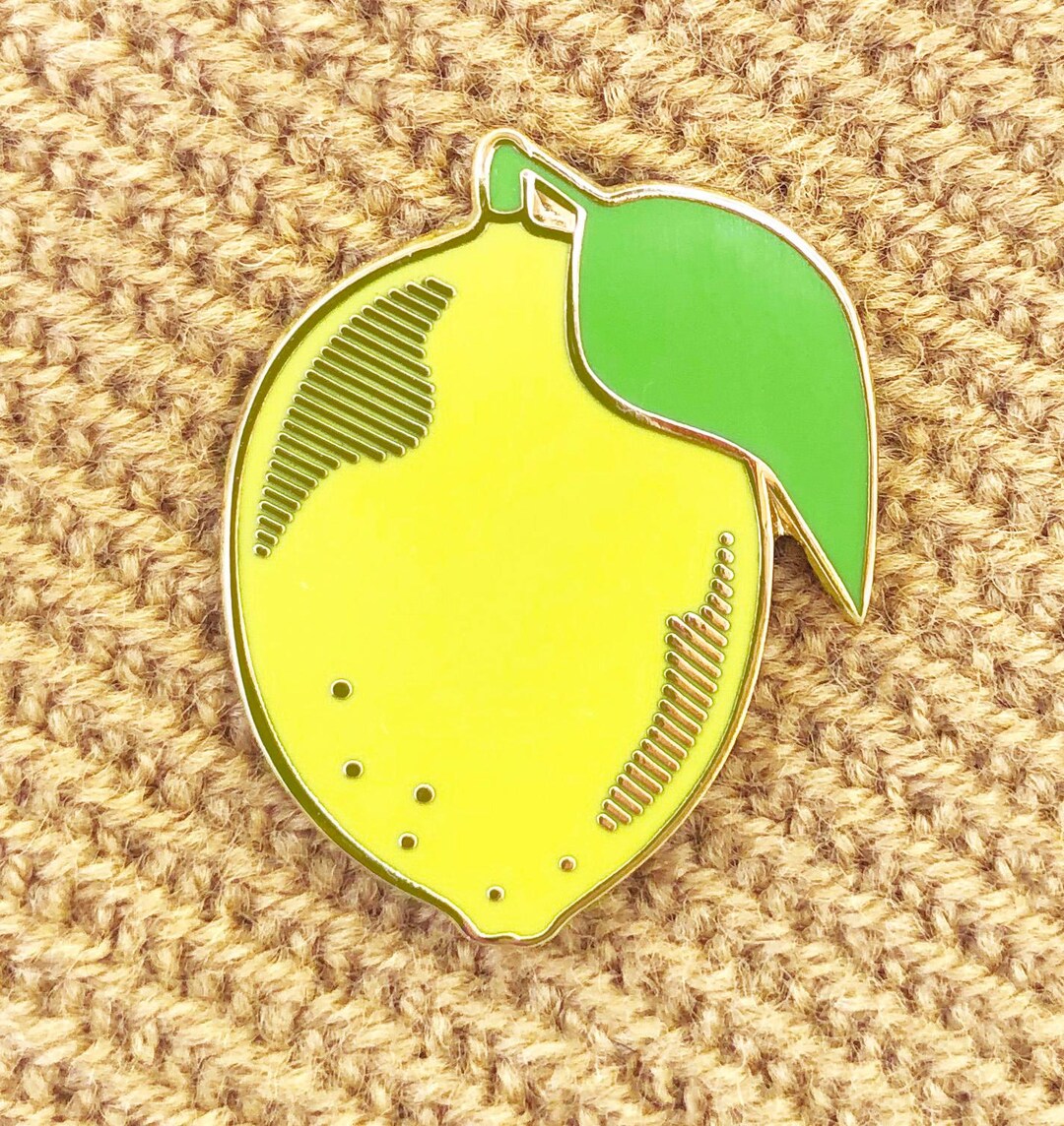 Lemon Enamel Pin - Hard Enamel Pins - Lemons - Copper or Gold - Etsy