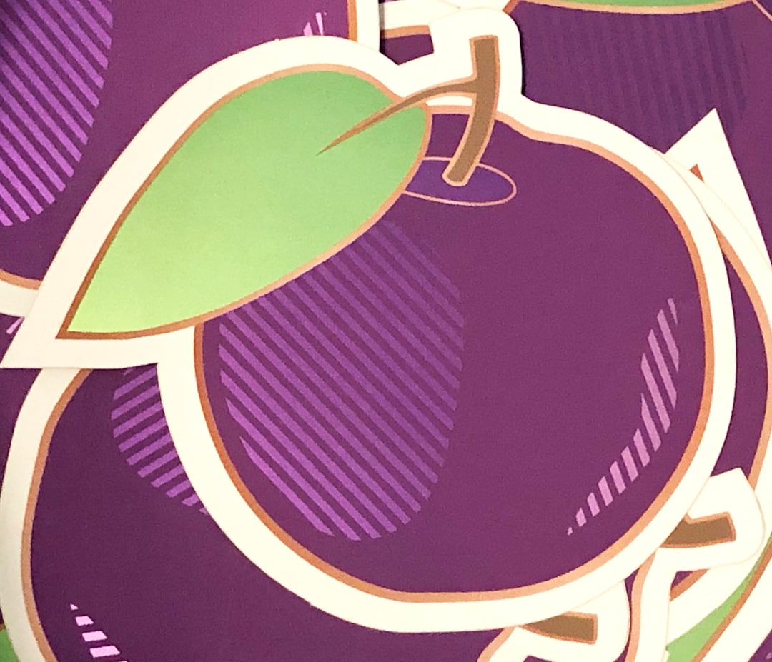 Plum Sticker Matte Metallic Vinyl Sticker 3.5x4 Inches - Etsy