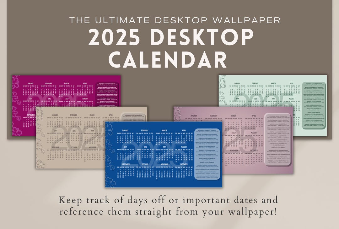Digital Desktop Wallpaper 2025 | Minimalist Customizable Desktop ...