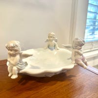 VINTAGE Ben Rickert Japan Floral Beauty Shell Trinket Dish Soap Dish ...