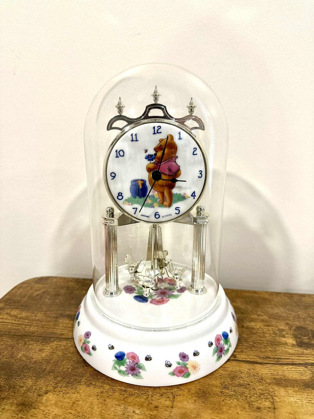Disney Winnie the Pooh Clock With Glass Dome/ Bee Accents - Etsy