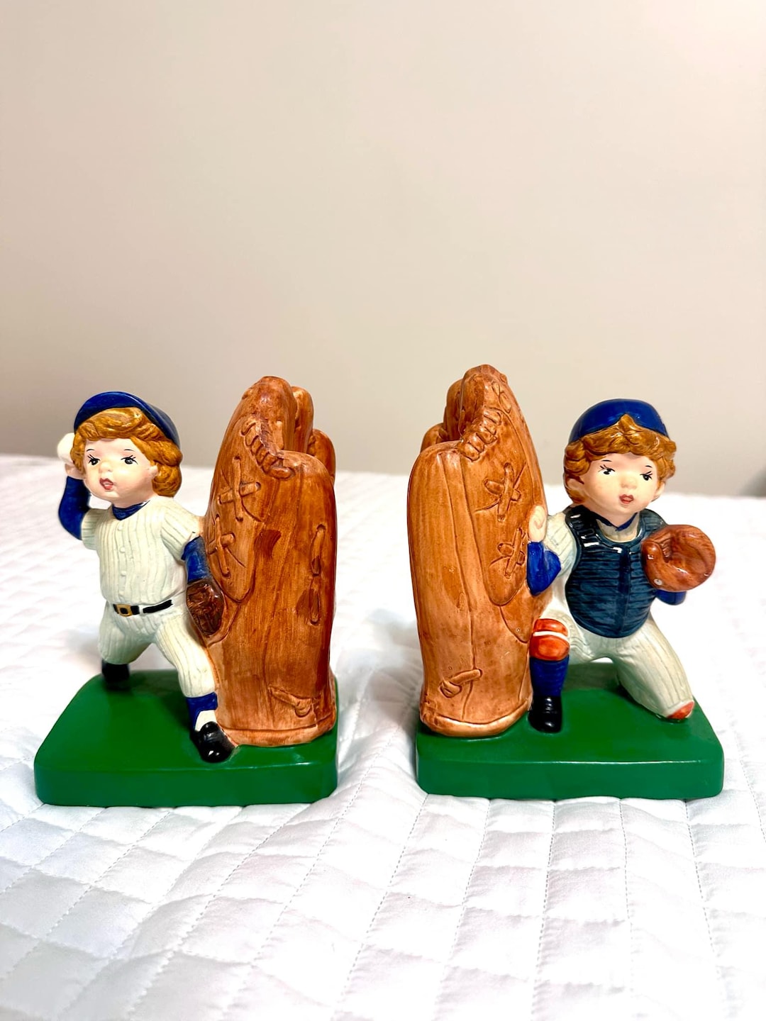 Sears Roebuck Vintage Baseball Player Bookends 1978 - Etsy