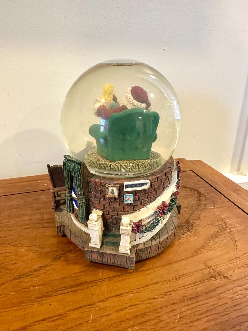 Vintage Kcare Musical Christmas Snow Globe Featuring Santa Claus ...