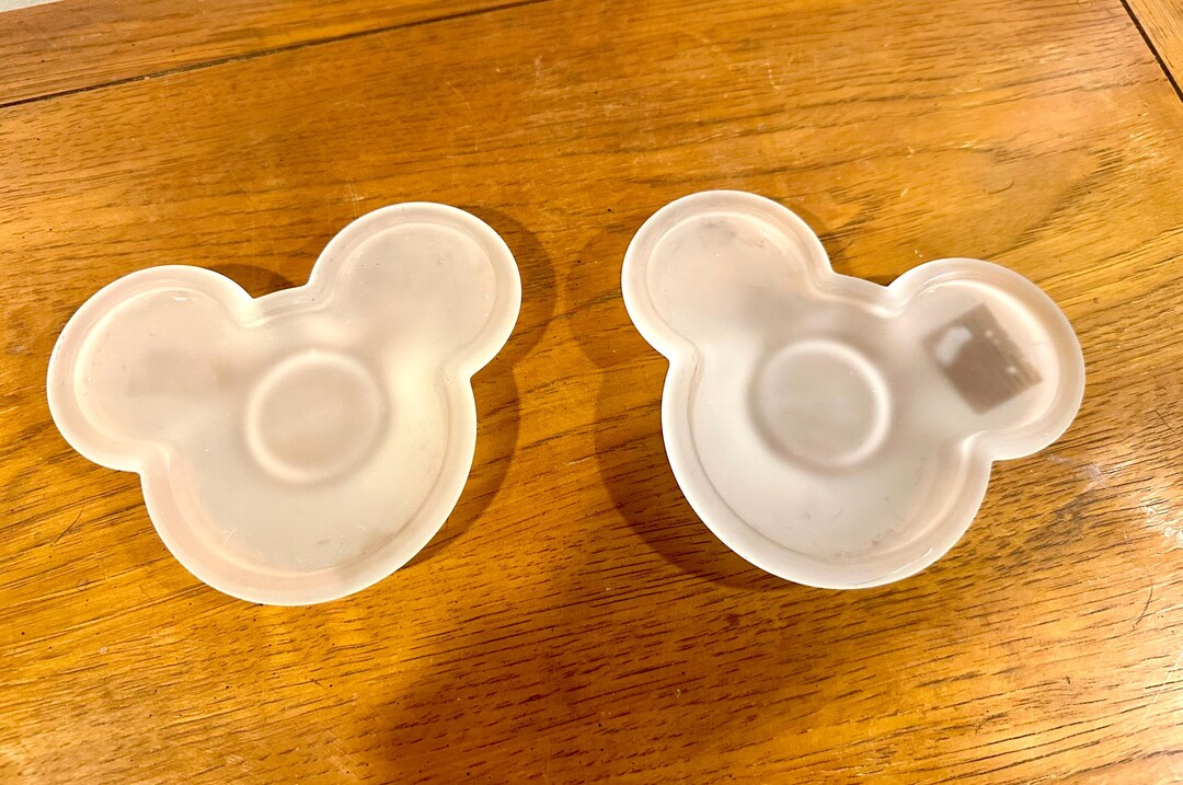 Disney Mickey Mouse Ear Frosted Glass Votive Holder, Set of 2 - Etsy
