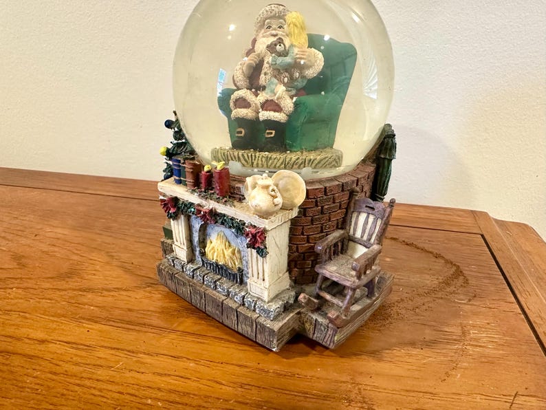 Vintage Kcare Musical Christmas Snow Globe Featuring Santa Claus ...