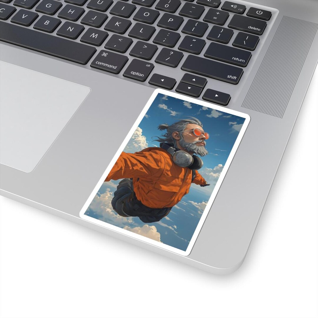 Skydiving Sticker - Adventure Kiss-cut Stickers, Fun Laptop Decal ...