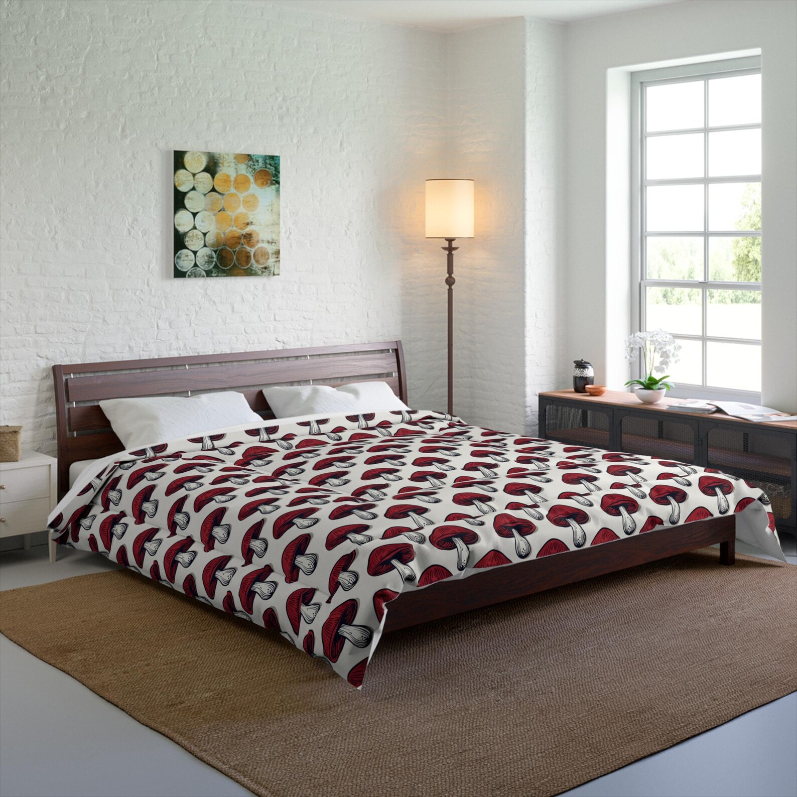 Mushroom Comforter – Cozy Nature-inspired Bedding for Cottagecore Home ...