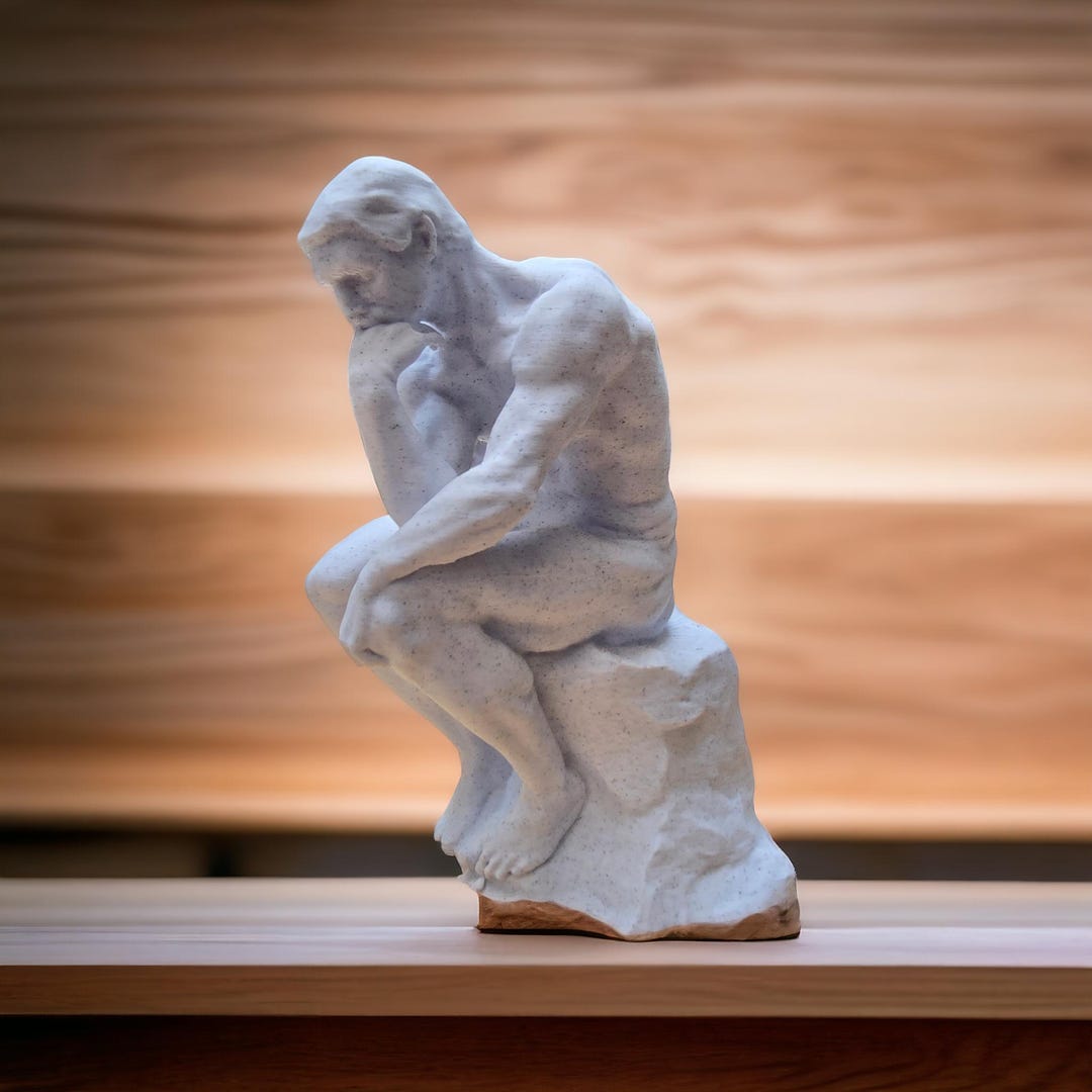 The Thinker Statue - 3D Printed Auguste Rodin Sculpture | Classic Art ...