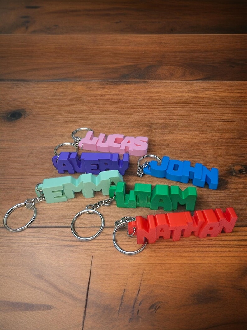 Personalized 3D Name Keychain – Custom Name Keychains for Kids, Friends ...