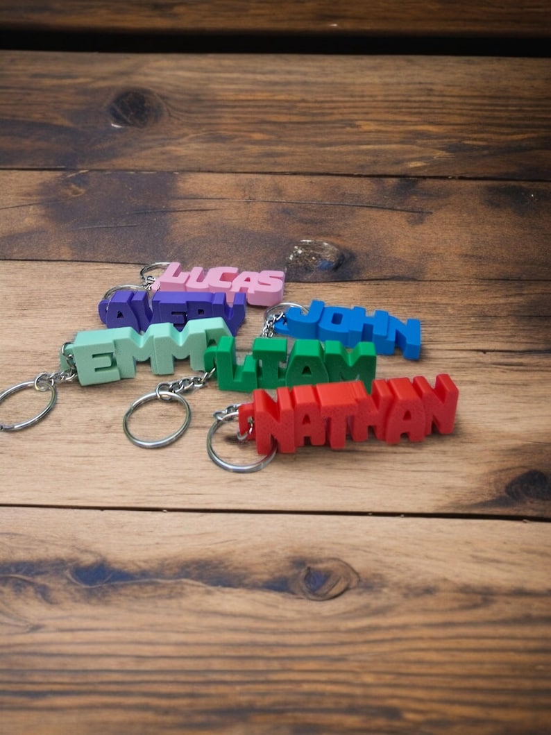 Personalized 3D Name Keychain – Custom Name Keychains for Kids, Friends ...
