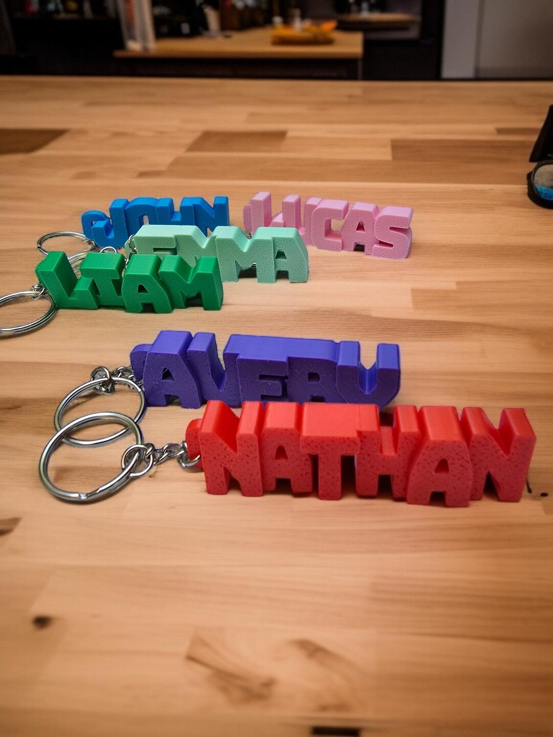 Personalized 3D Name Keychain – Custom Name Keychains for Kids, Friends ...