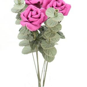 Leather Eucalyptus Stems Flower Bouquet Foliage Leather Greenery Filler ...