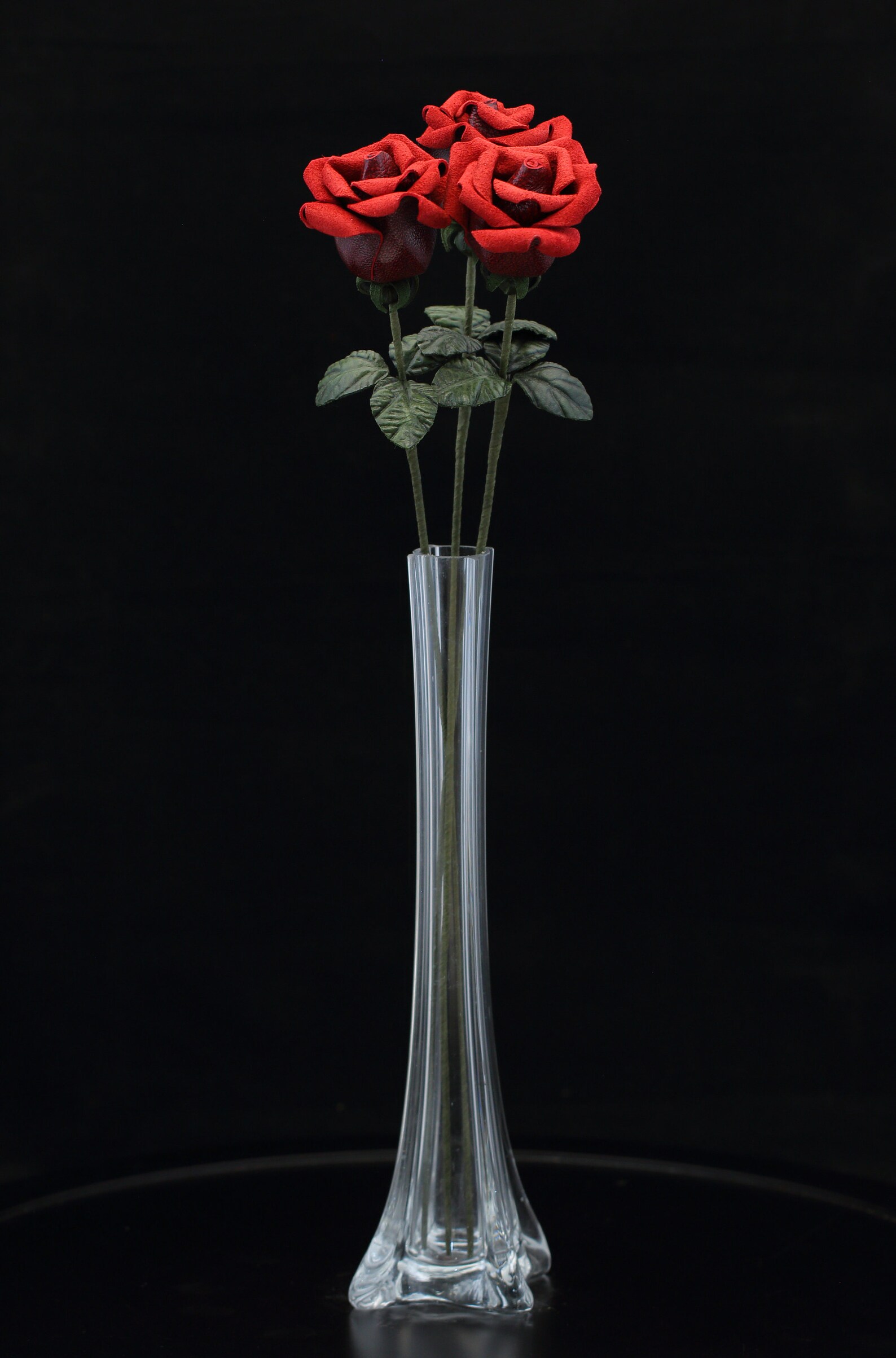 Leather Flower Burgundy Leather Rose Third Anniversary Wedding - Etsy