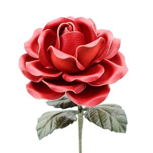 Leather Rose Pink Leather Flower Personalized Third Anniversary 3rd ...