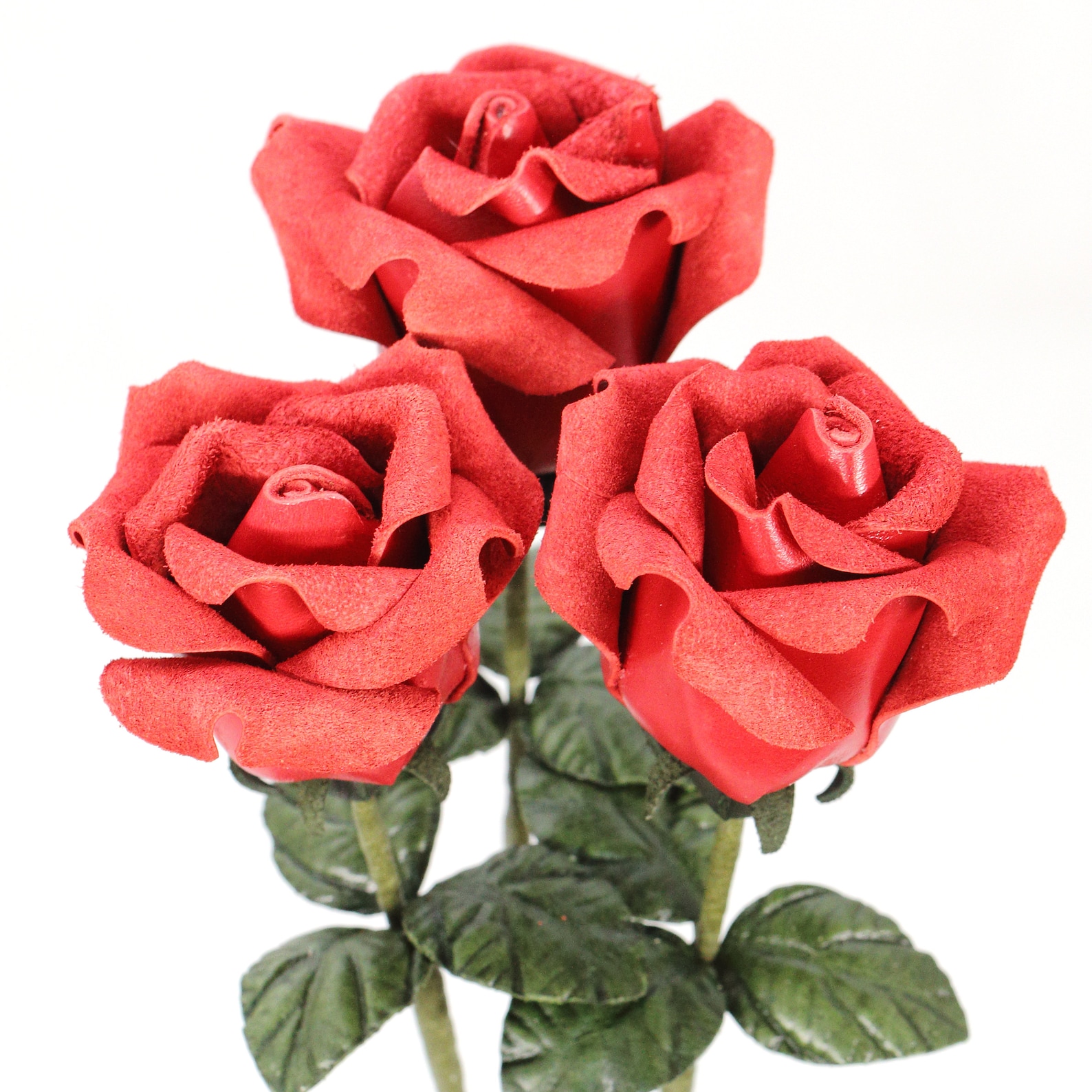 Single Leather Rose Third Anniversary Wedding Gift Long Stem | Etsy