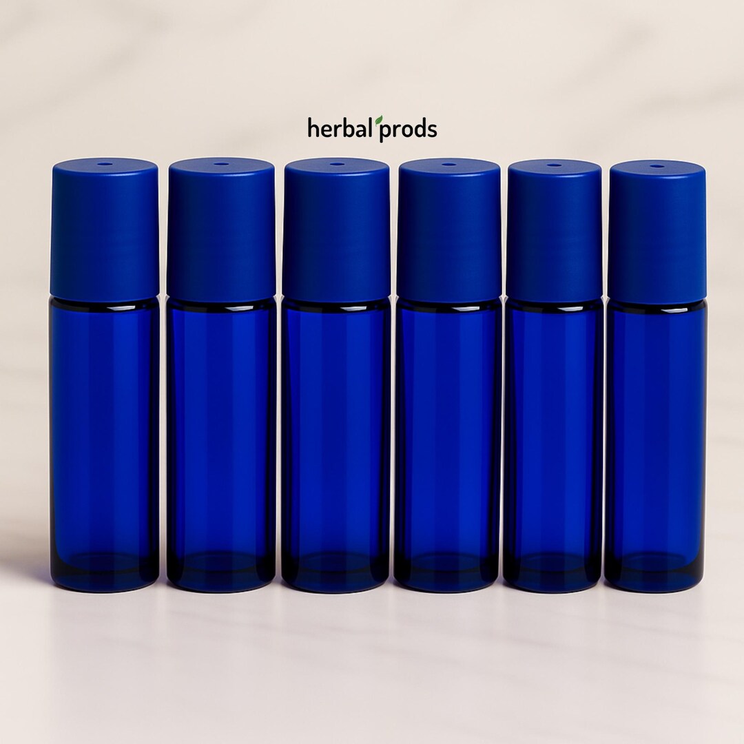 Wholesale Cobalt Blue Glass Roller Bottles | 10ml (1/3 Oz) | Glass ...