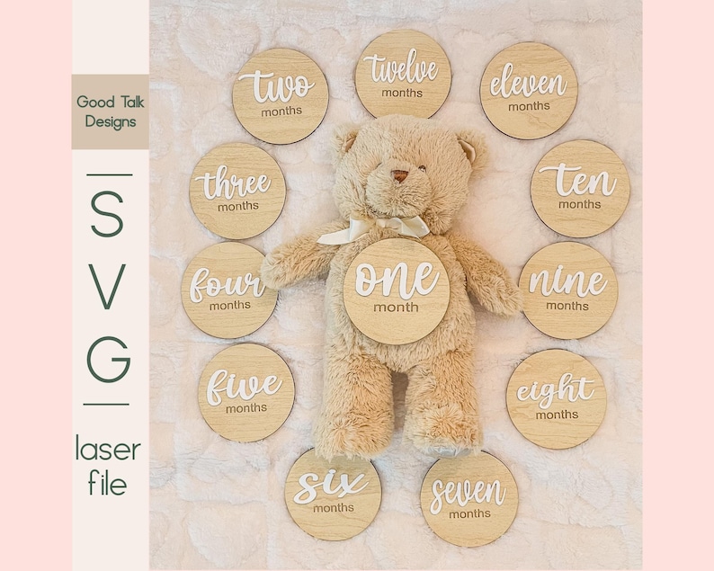 Baby Milestone Discs SVG: Laser Cut File (digital Download) - Etsy