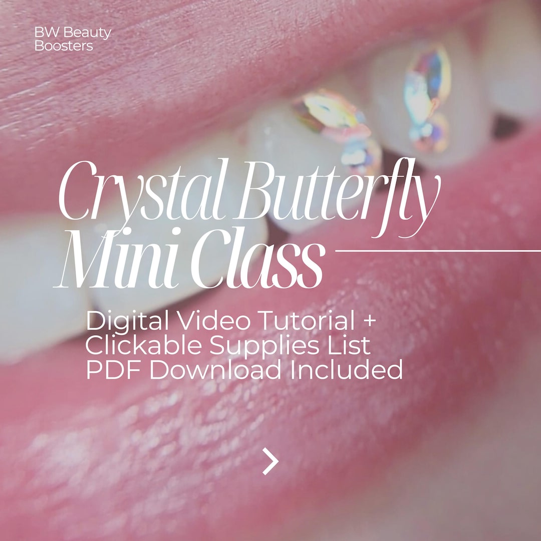 Crystal Butterfly Tooth Gem Mini Class | Digital Video Tutorial + Tool ...