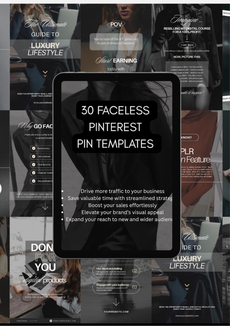 30 Faceless Pinterest Pins + 10 Pinterest Board Covers | Aesthetic ...