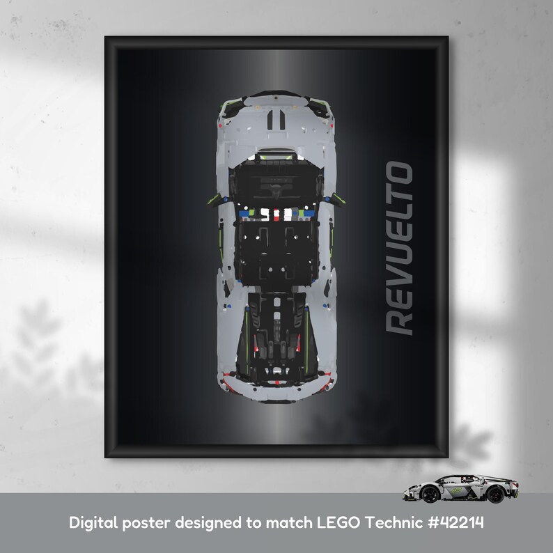 Lamborghini Revuelto LEGO Technic 42214 | Digitale Poster 40x50 Cm - Etsy