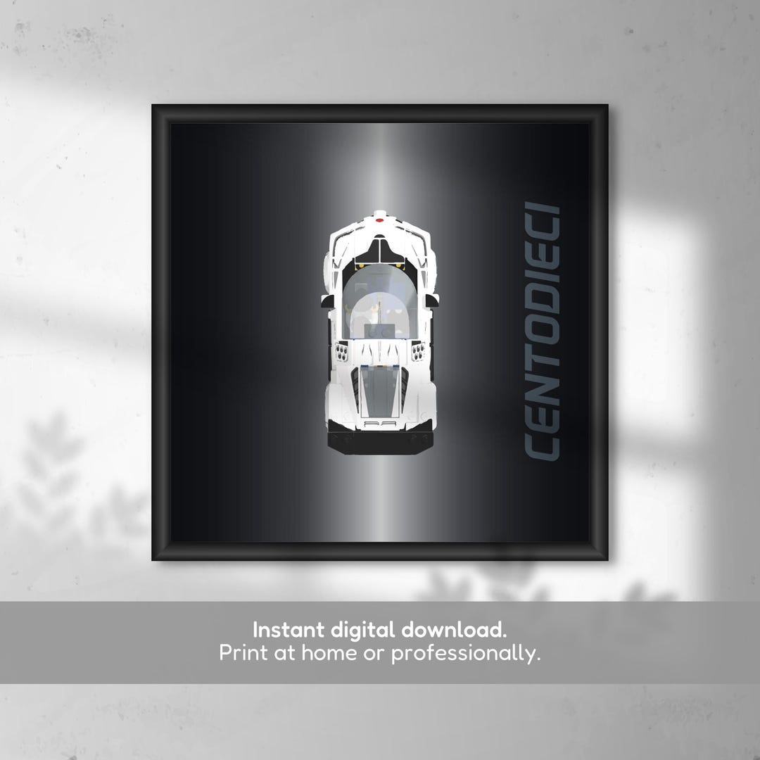 Bugatti Centodieci | Digital Wall Poster | 25x25 Cm - Etsy Canada