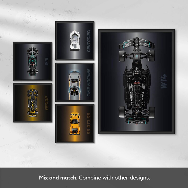 Mercedes W15 F1 Race Car Poster - Formula 1 Wall Art - Digital Download ...