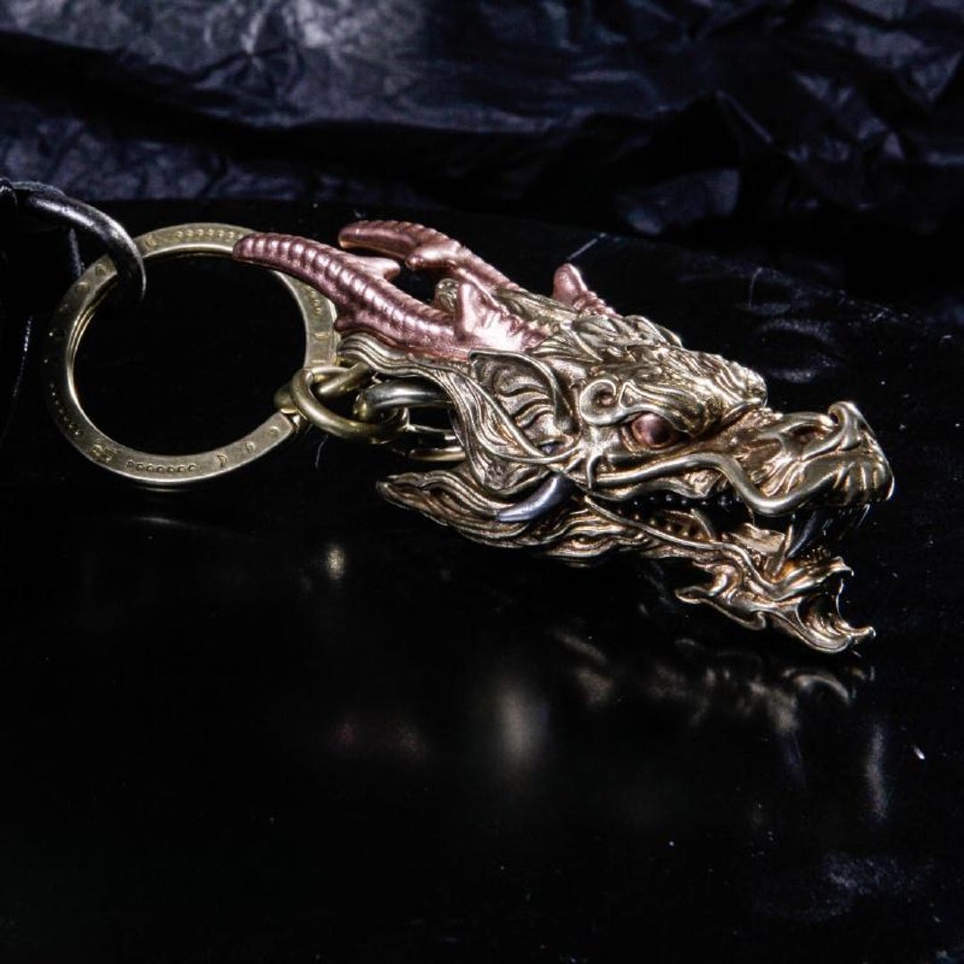 Original Copper Bell Piranha Smiling Face Fun Key Bag Pendant Key Chain ...