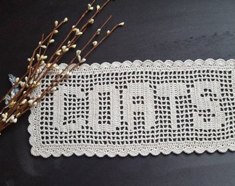 Custom Handmade Crocheted Name Doilies Gift Name Doily Personalized ...