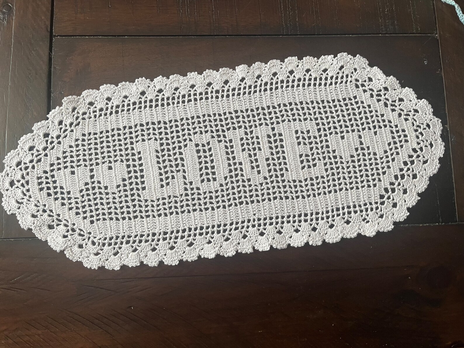 Crochet Name Doily Personalized Handmade Anniversary - Etsy