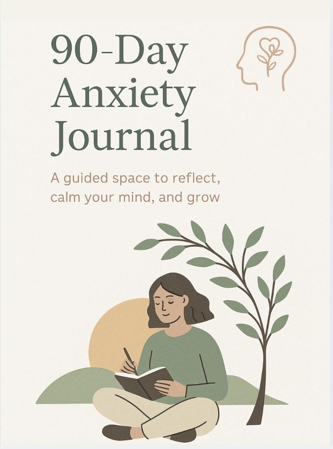 90-day Anxiety Journal | Fillable Digital PDF | Self-care Mental Health ...