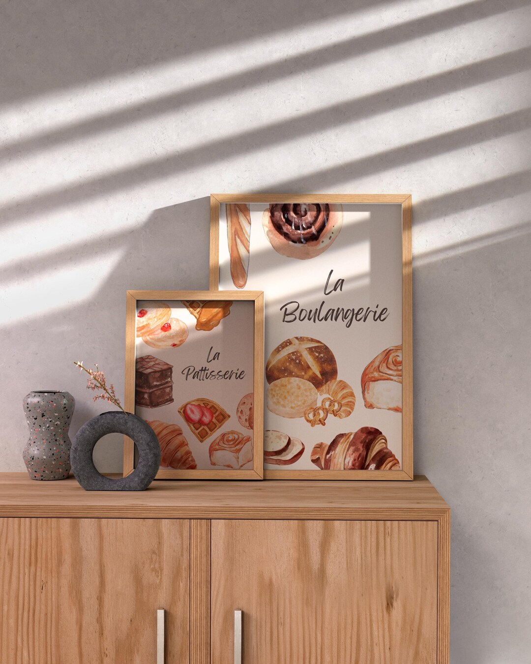 Set of 2 | French Bakery Art | La Patisserie & La Boulangerie Prints ...