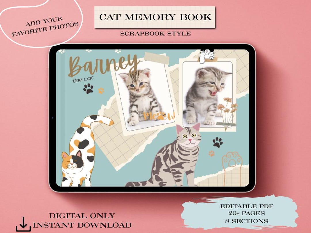 Cat Memory Book - Etsy