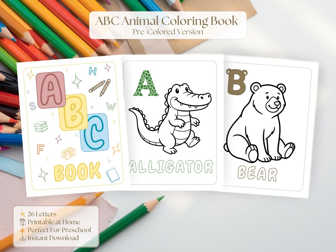ABC Animal Coloring Book Printable | Alphabet Coloring Pages for ...
