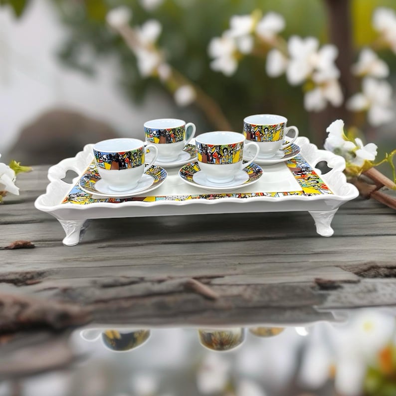 Ethiopian Coffee Cup Set: Traditional Sini Cups & Saucers (12 Pcs) - Etsy