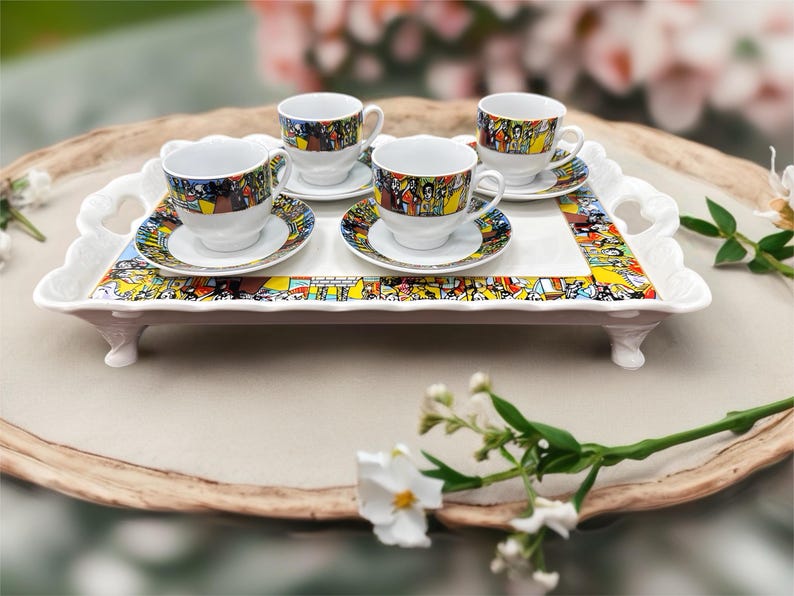 Ethiopian Coffee Cup Set: Traditional Sini Cups & Saucers (12 Pcs) - Etsy