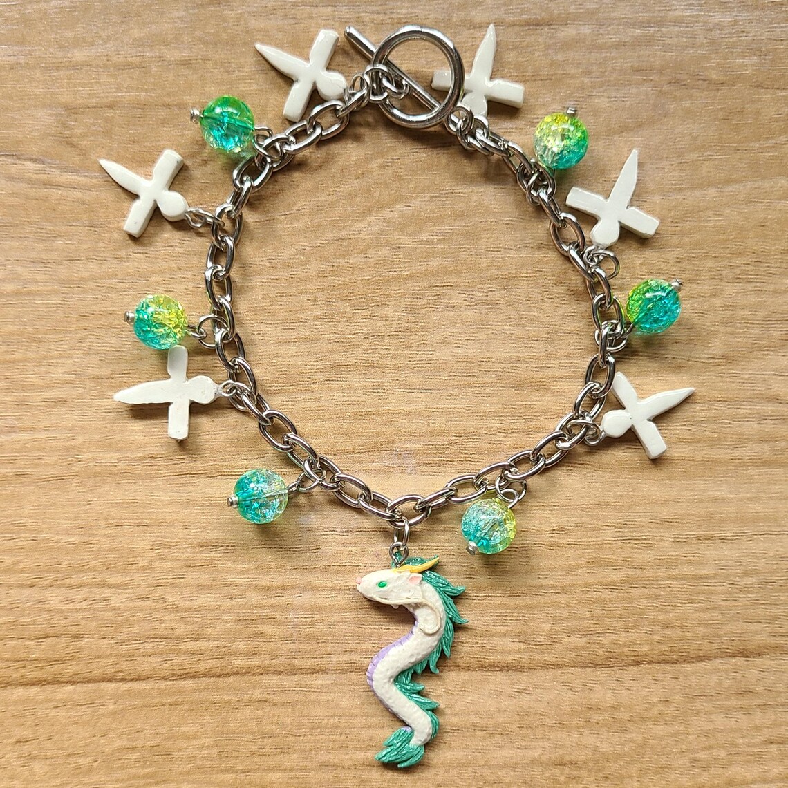 Haku Charm Bracelet | Spirited Away Bracelet | Studio Ghibli Inspired ...